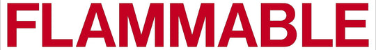 Decal - Flammable, Big Font, Bright Red | Safety Decals