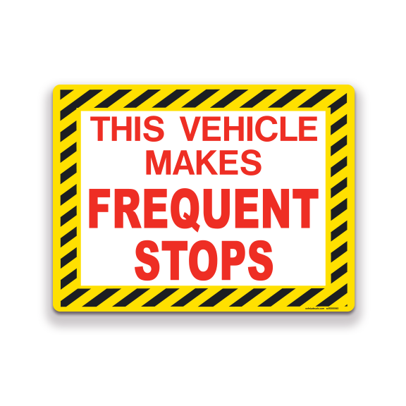 Decal - This Vehicle Makes Frequent Stops | Safety Decals