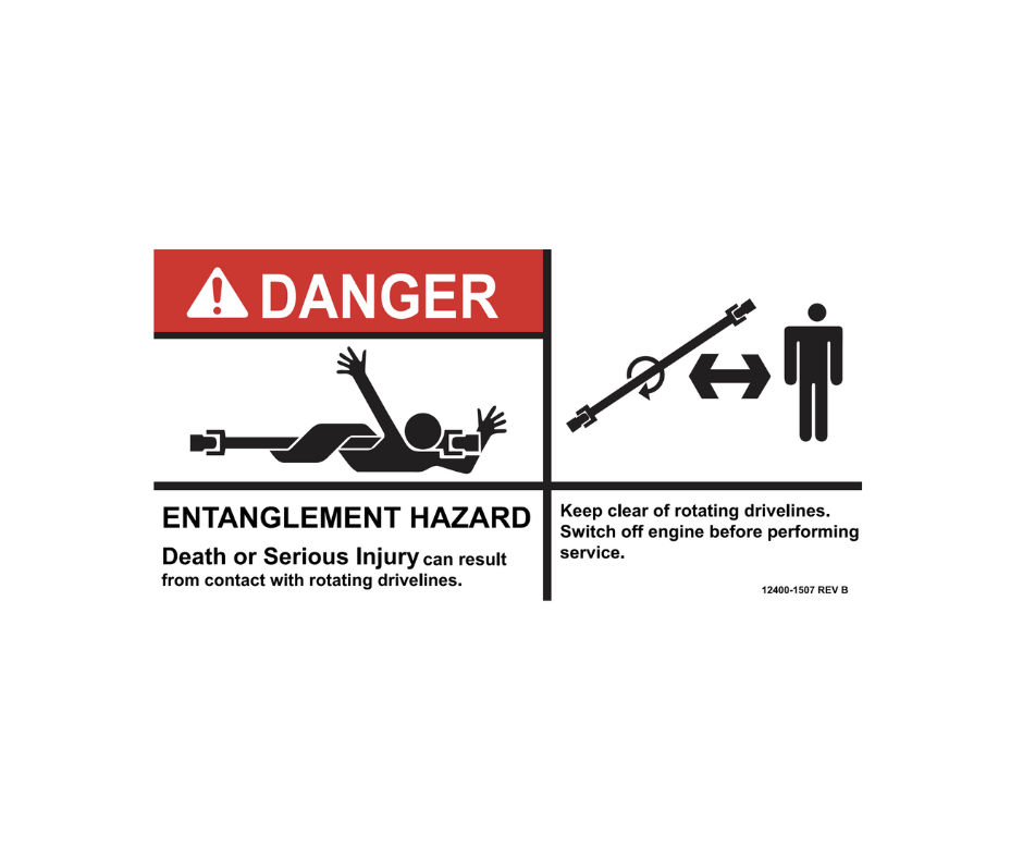 Decal - Warning, Entanglement Hazard | Safety Decals